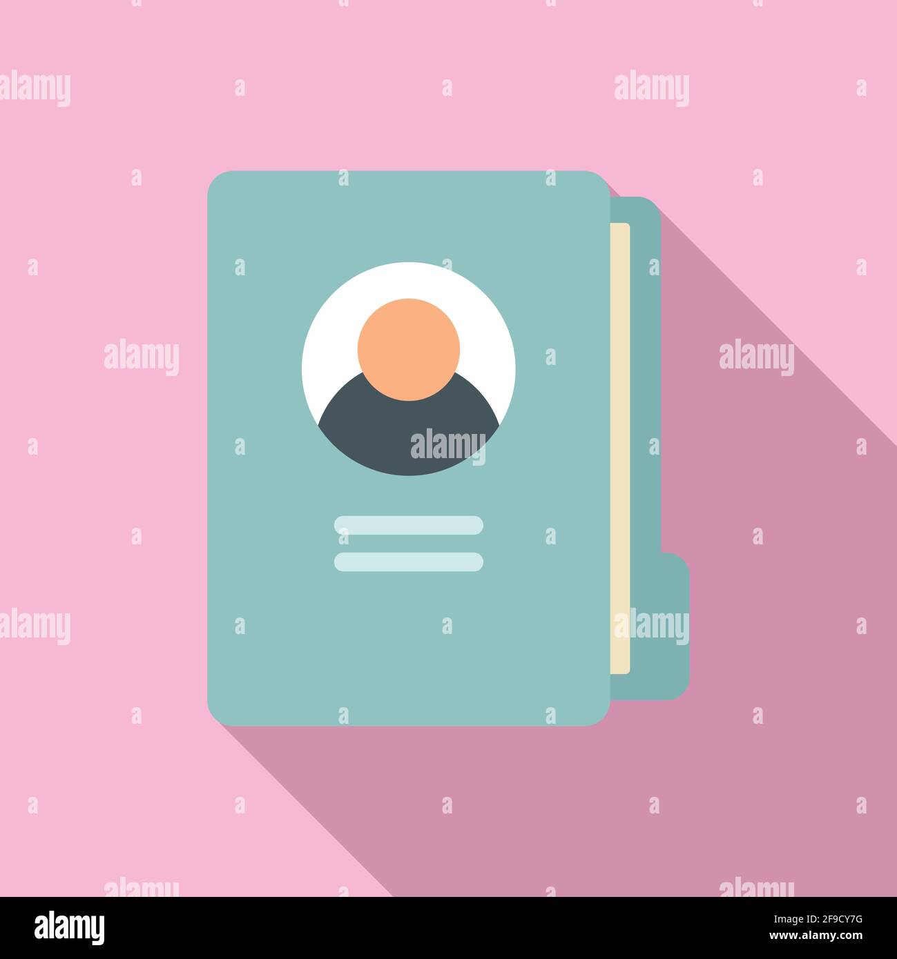Personal information folder icon, flat style Stock Vector Image & Art ...