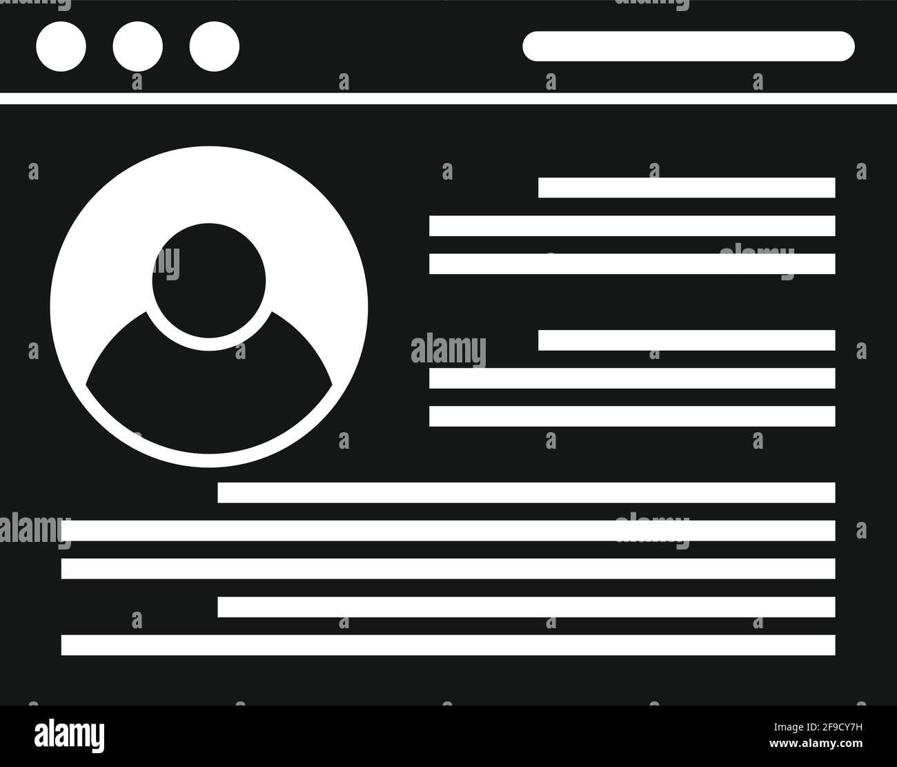 Personal information web page icon, simple style Stock Vector Image ...