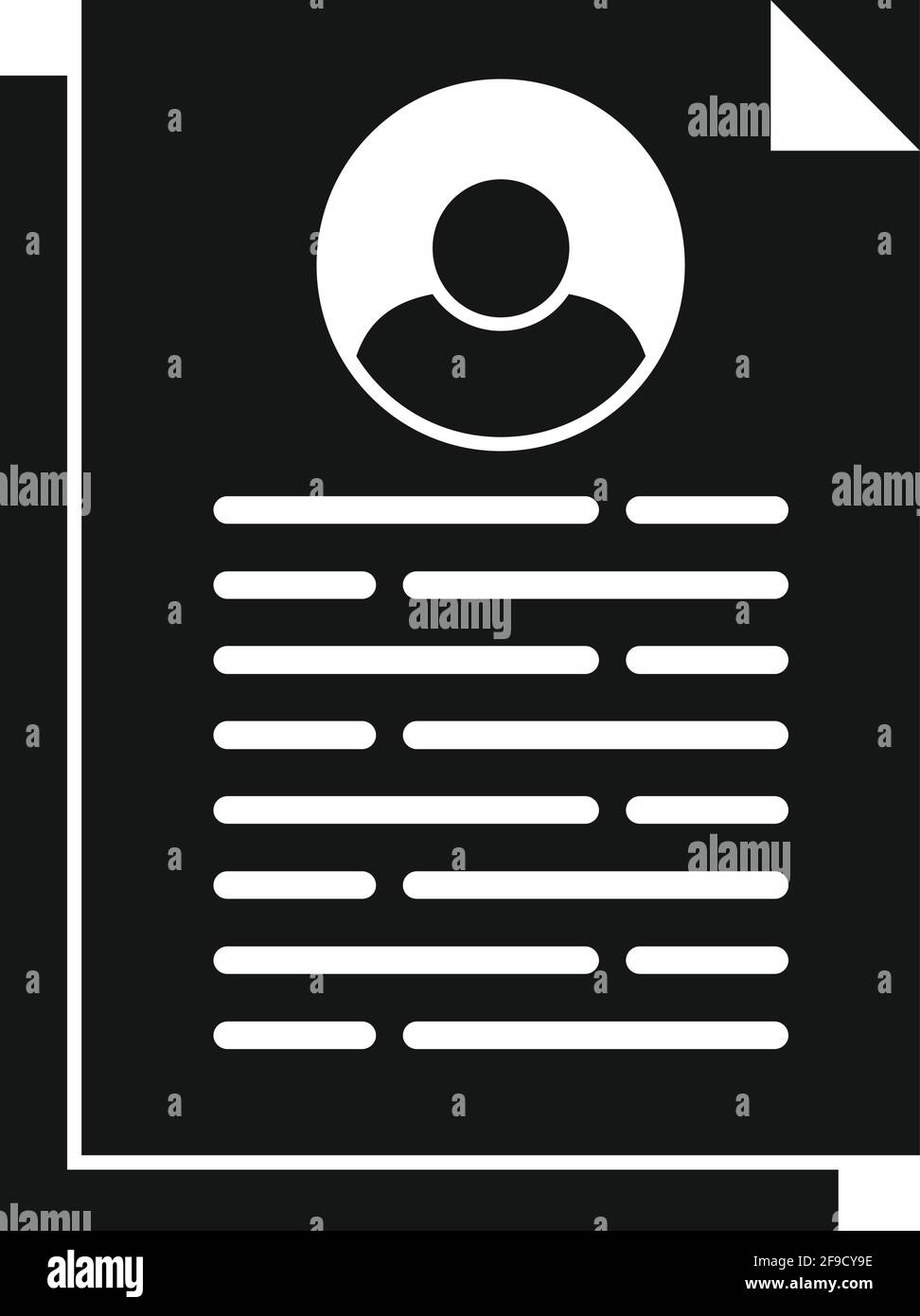 Creative simple cv template Black and White Stock Photos & Images - Alamy