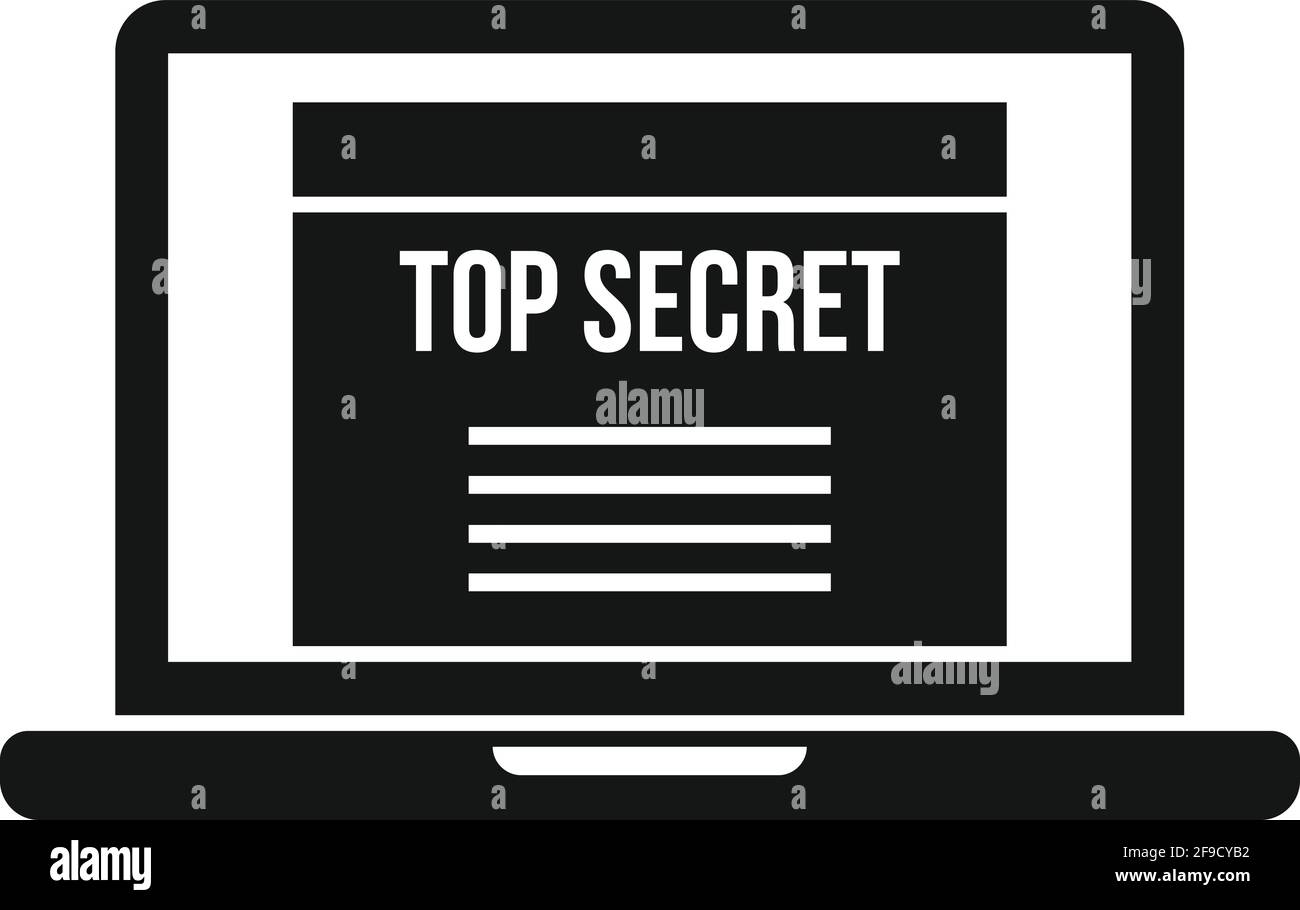 Top secret personal information icon, simple style Stock Vector Image ...