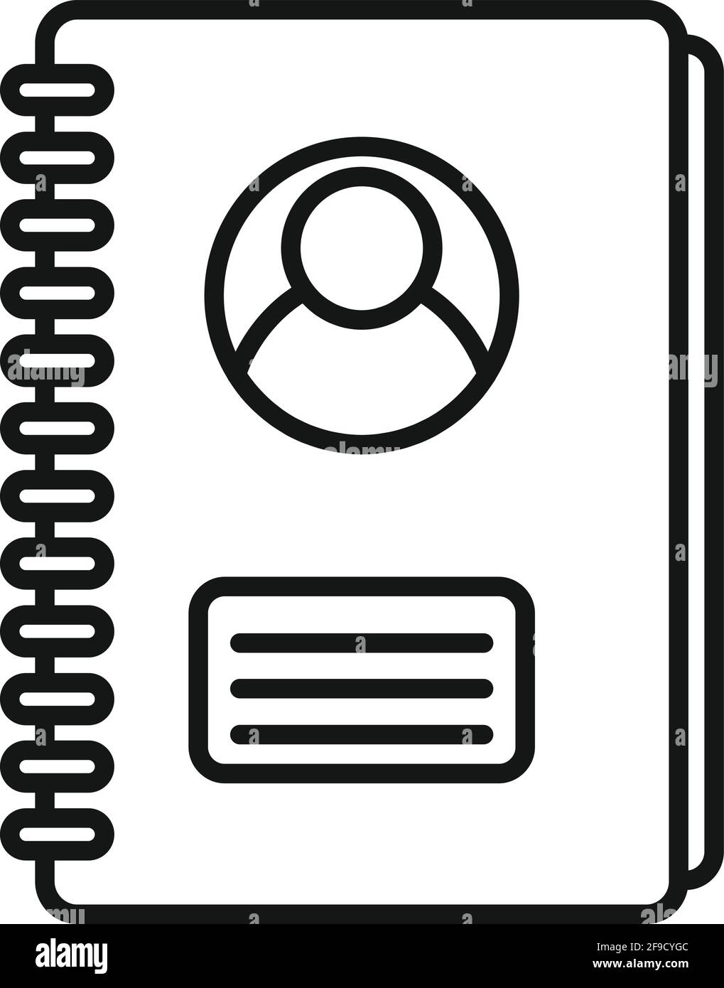 Binder notebook icon thin hi-res stock photography and images - Alamy