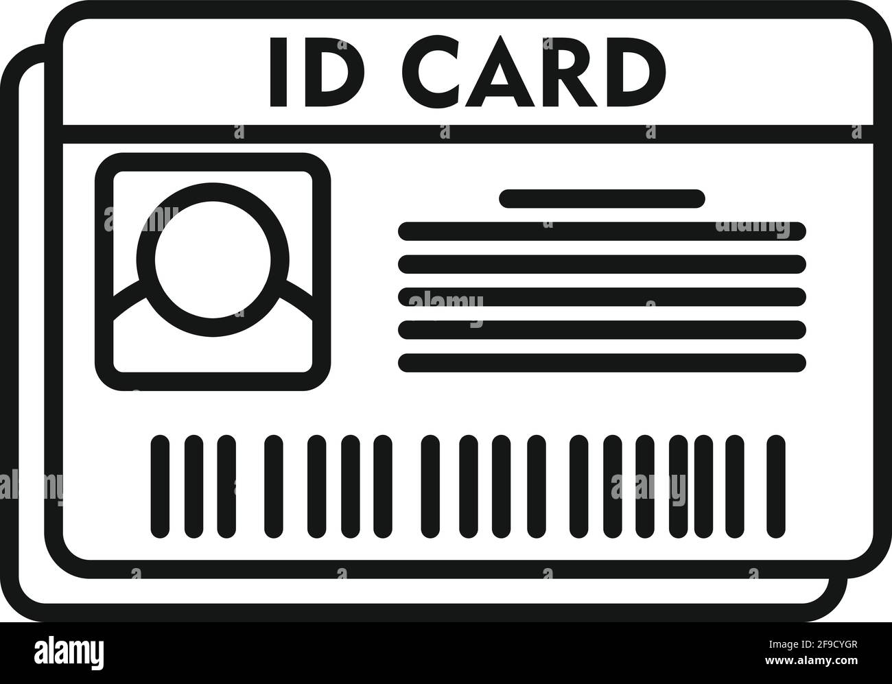 Id card icon, outline style Stock Vector Image & Art - Alamy