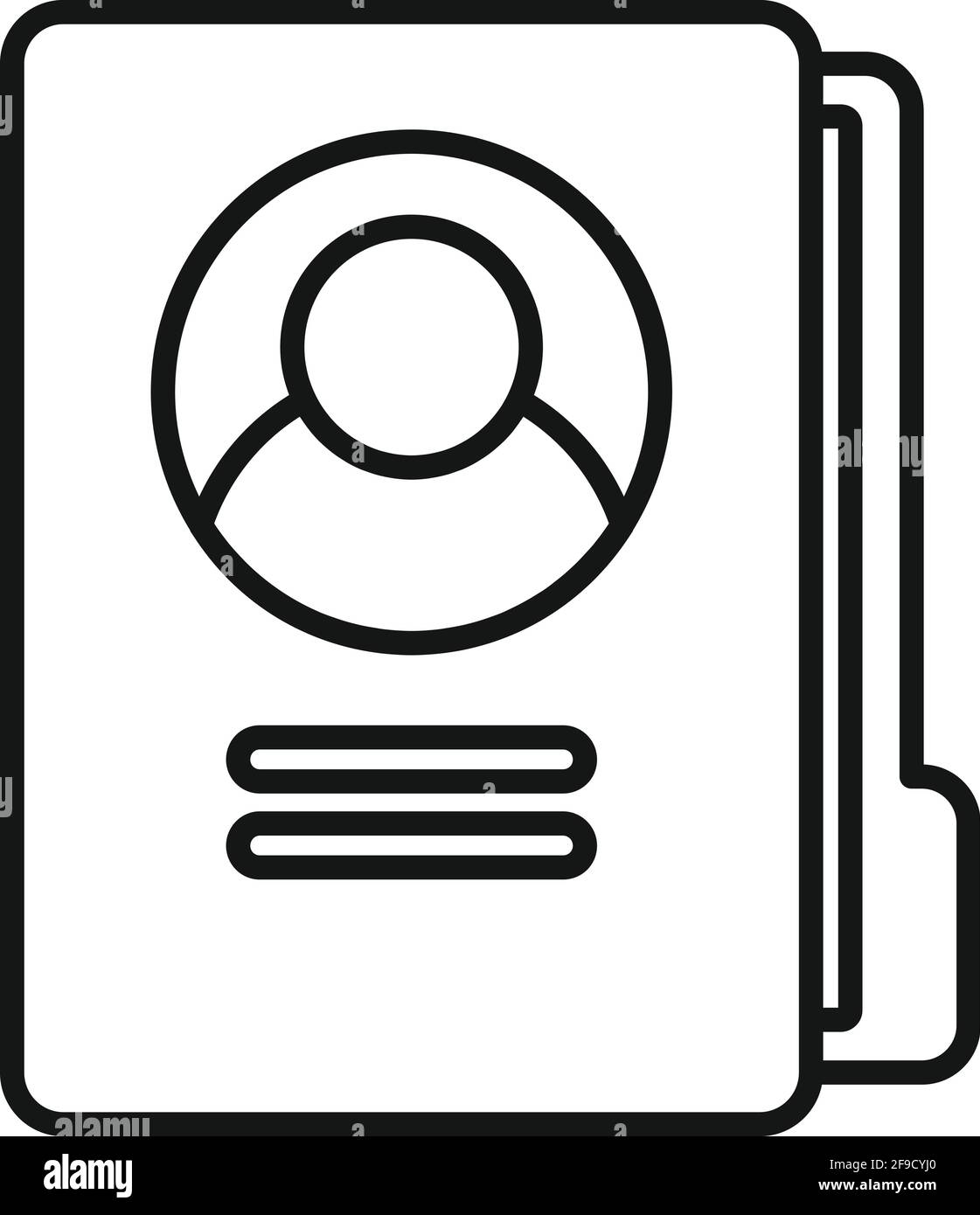 Personal information folder icon, outline style Stock Vector Image ...