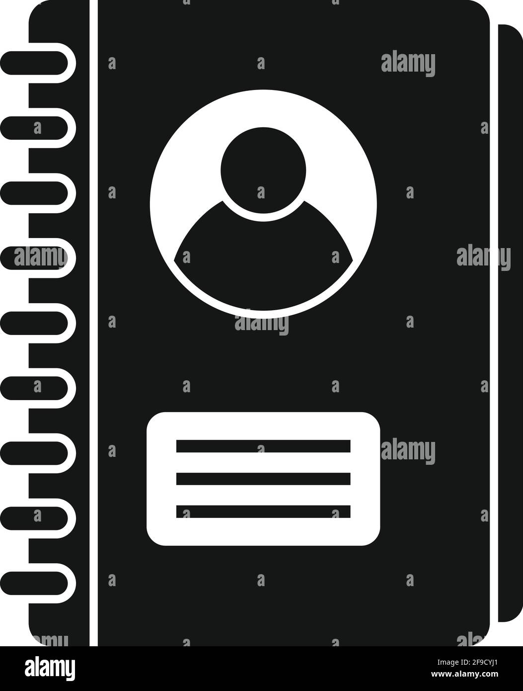 Personal information notebook icon, simple style Stock Vector Image ...