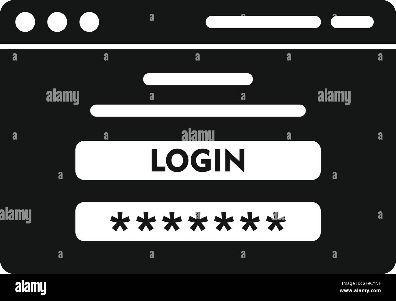 Login personal information icon, simple style Stock Vector Image & Art ...