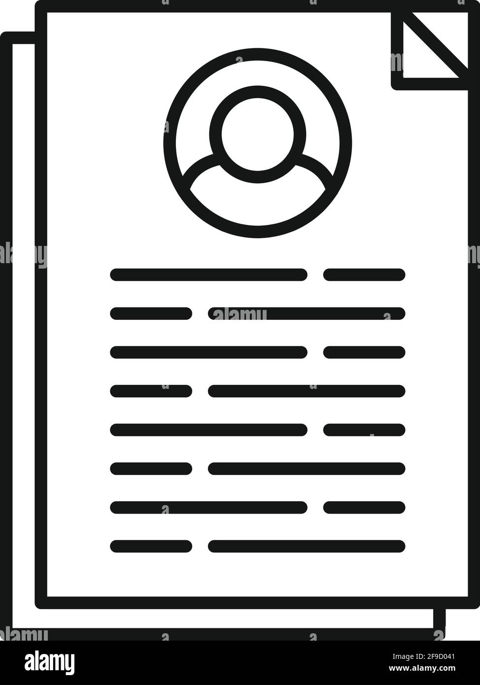 Curriculum line icon outline Cut Out Stock Images & Pictures - Alamy