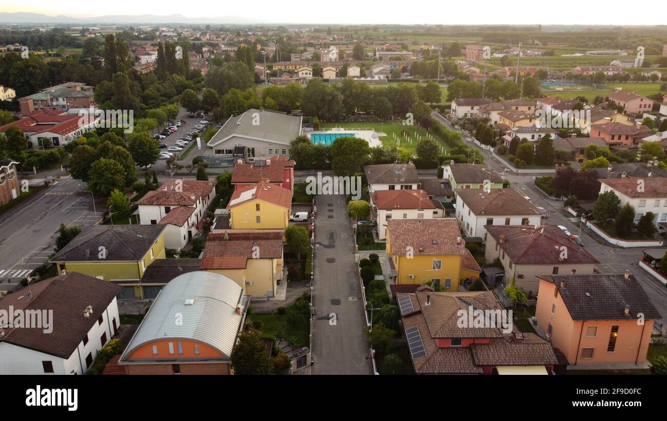 Aerial view of Boretto, Emilia Romagna. Italy Stock Photo - Alamy
