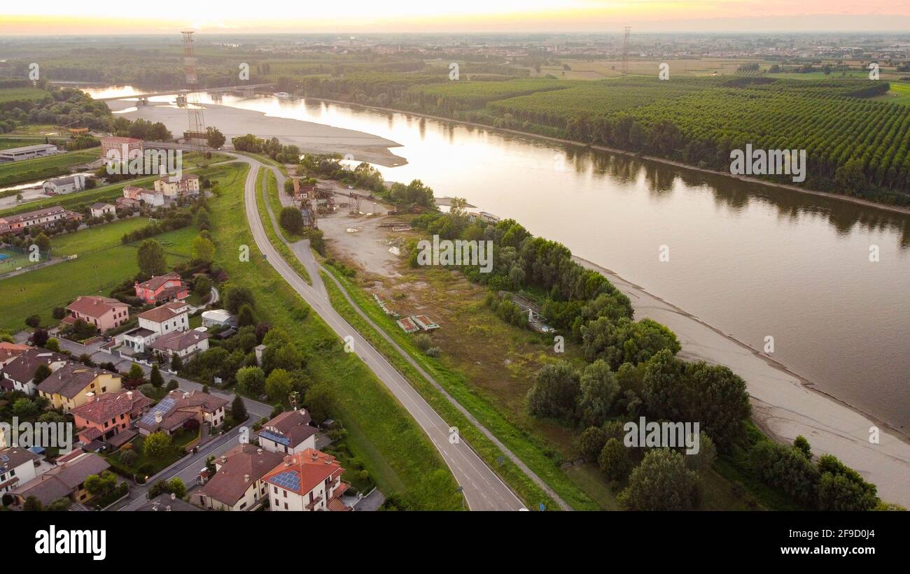 Aerial view boretto emilia hi-res stock photography and images - Alamy