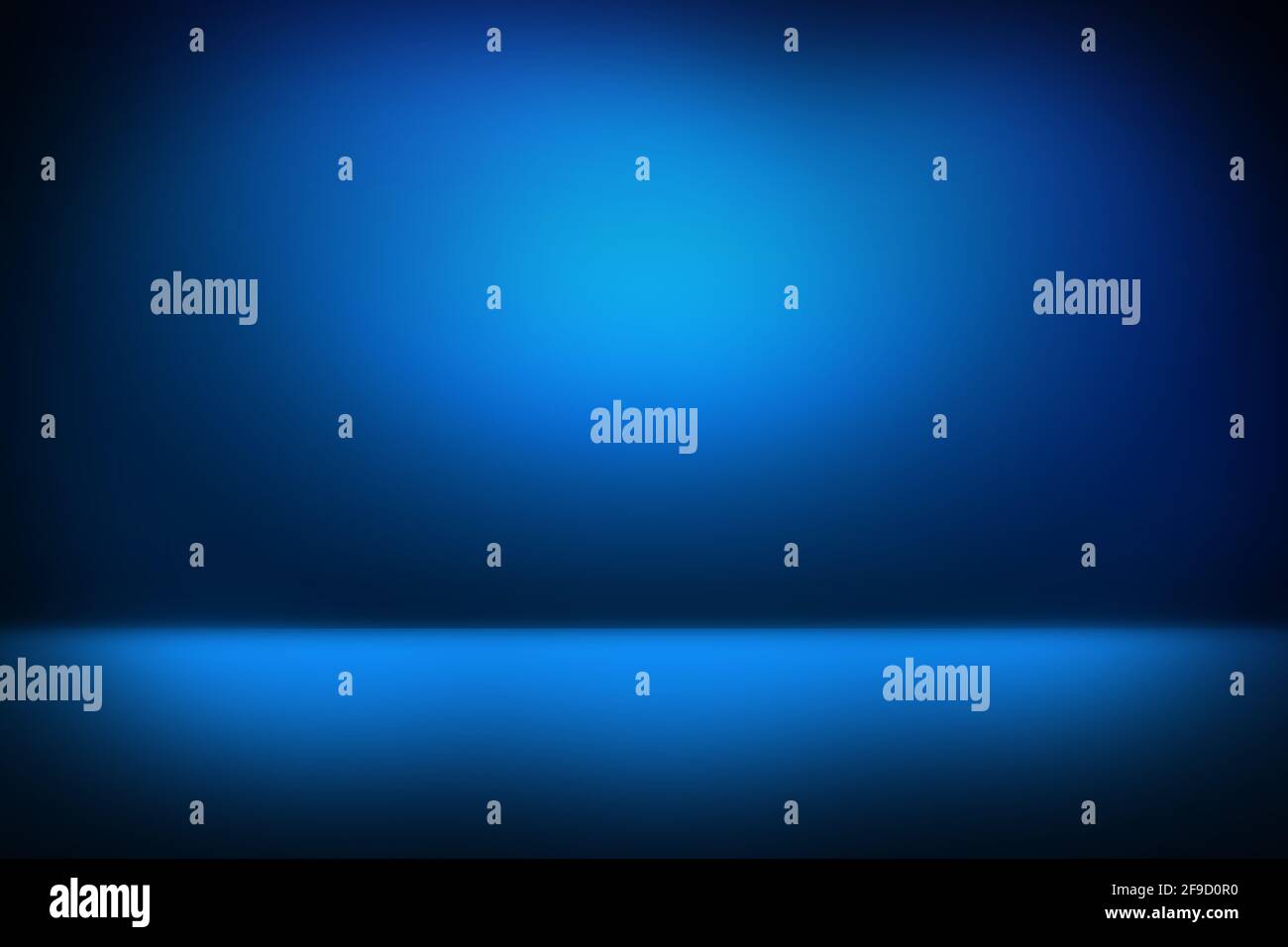 Abstract beautiful Blue Dark Backdrop room 3d illustration. New modern ...