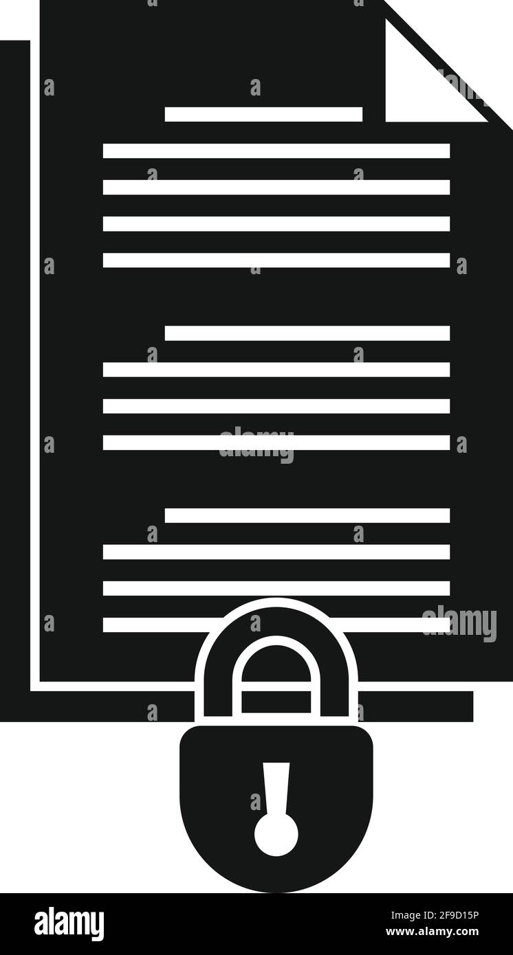 Document access authentication icon, simple style Stock Vector Image ...