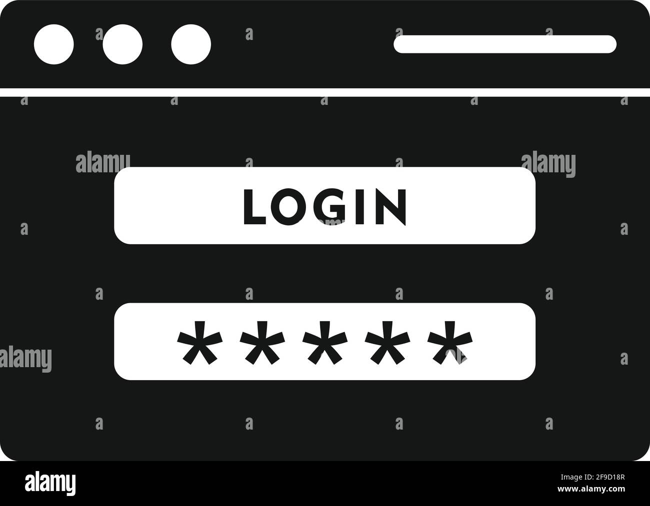 Login page authentication icon, simple style Stock Vector Image & Art ...