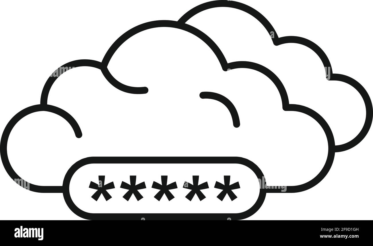 Cloud authentication icon, outline style Stock Vector Image & Art - Alamy