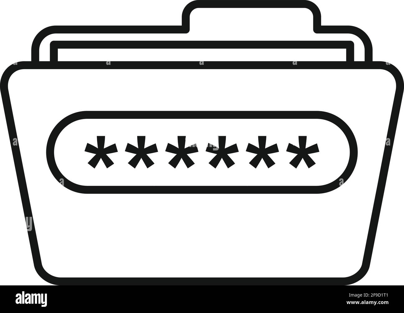Folder access authentication icon Stock Vector Images - Alamy