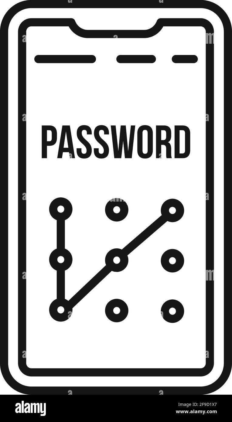 Phone sign authentication icon, outline style Stock Vector Image & Art ...