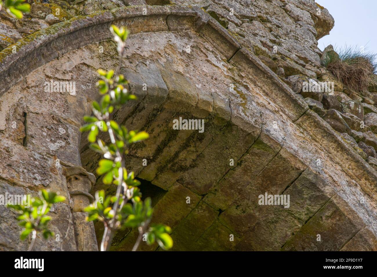 The ancient ruins of the once impressive structure of the arches and ...
