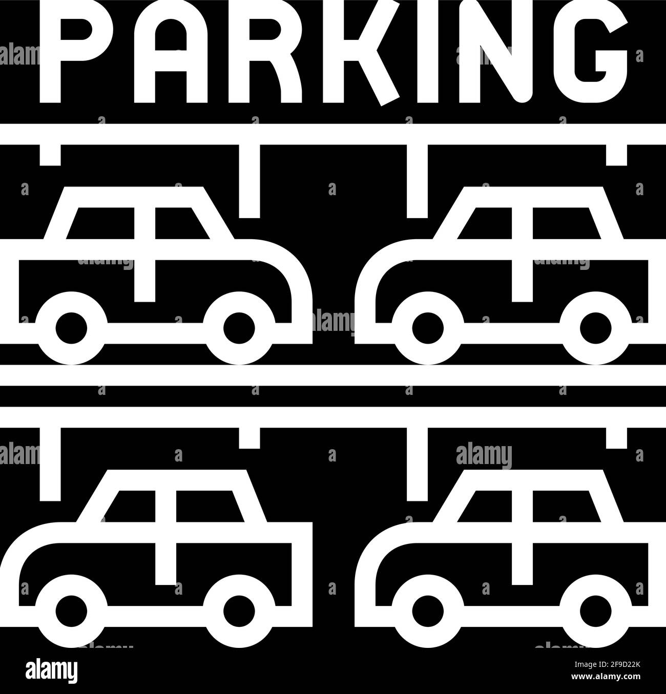 multilevel parking line icon vector illustration Stock Vector Image ...