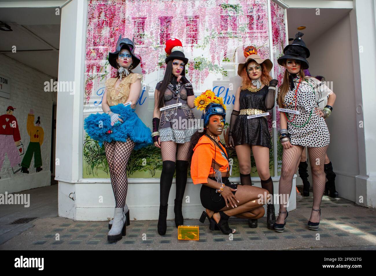 Models showcase Pierre Garroudi's latest colorful collection at one of ...