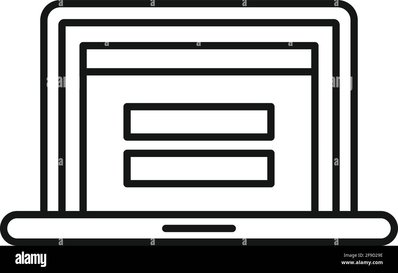 Laptop authentication icon, outline style Stock Vector Image & Art - Alamy