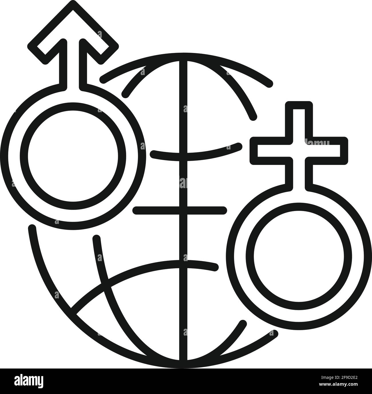 Global gender empowerment icon, outline style Stock Vector Image & Art ...