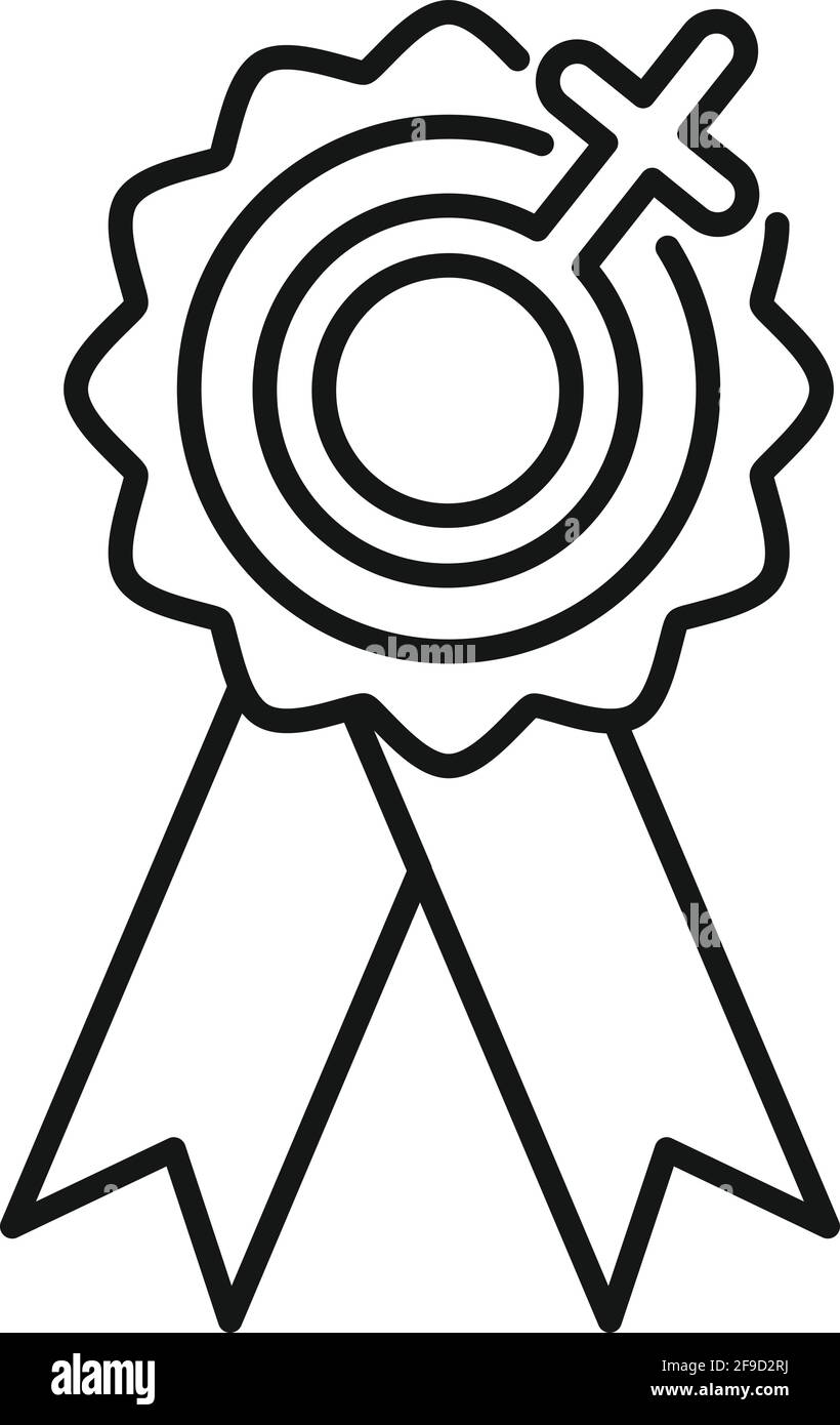 Empowerment woman emblem icon, outline style Stock Vector Image & Art ...