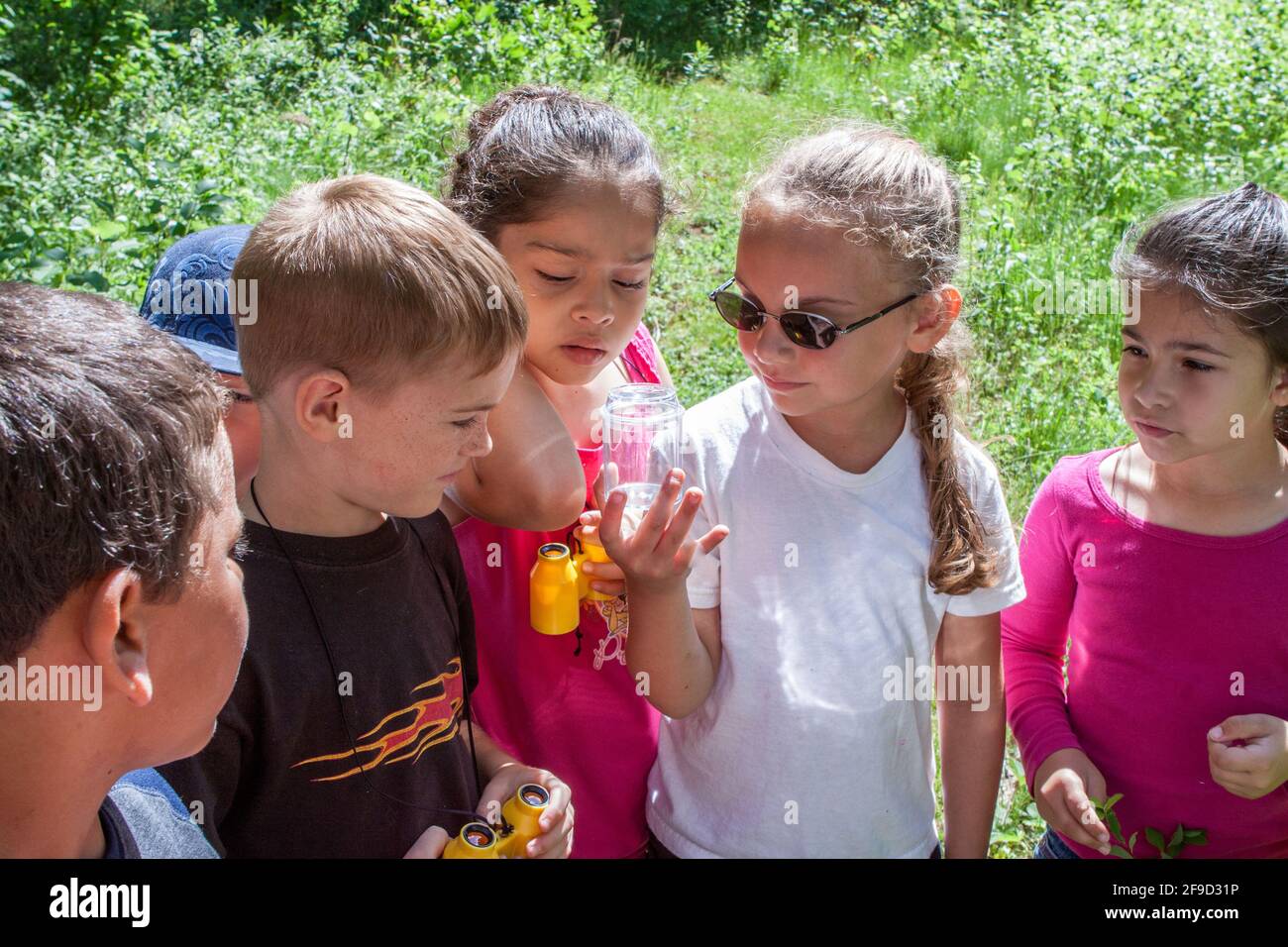 Children learning about nature with a trained naturalist Stock Photo ...