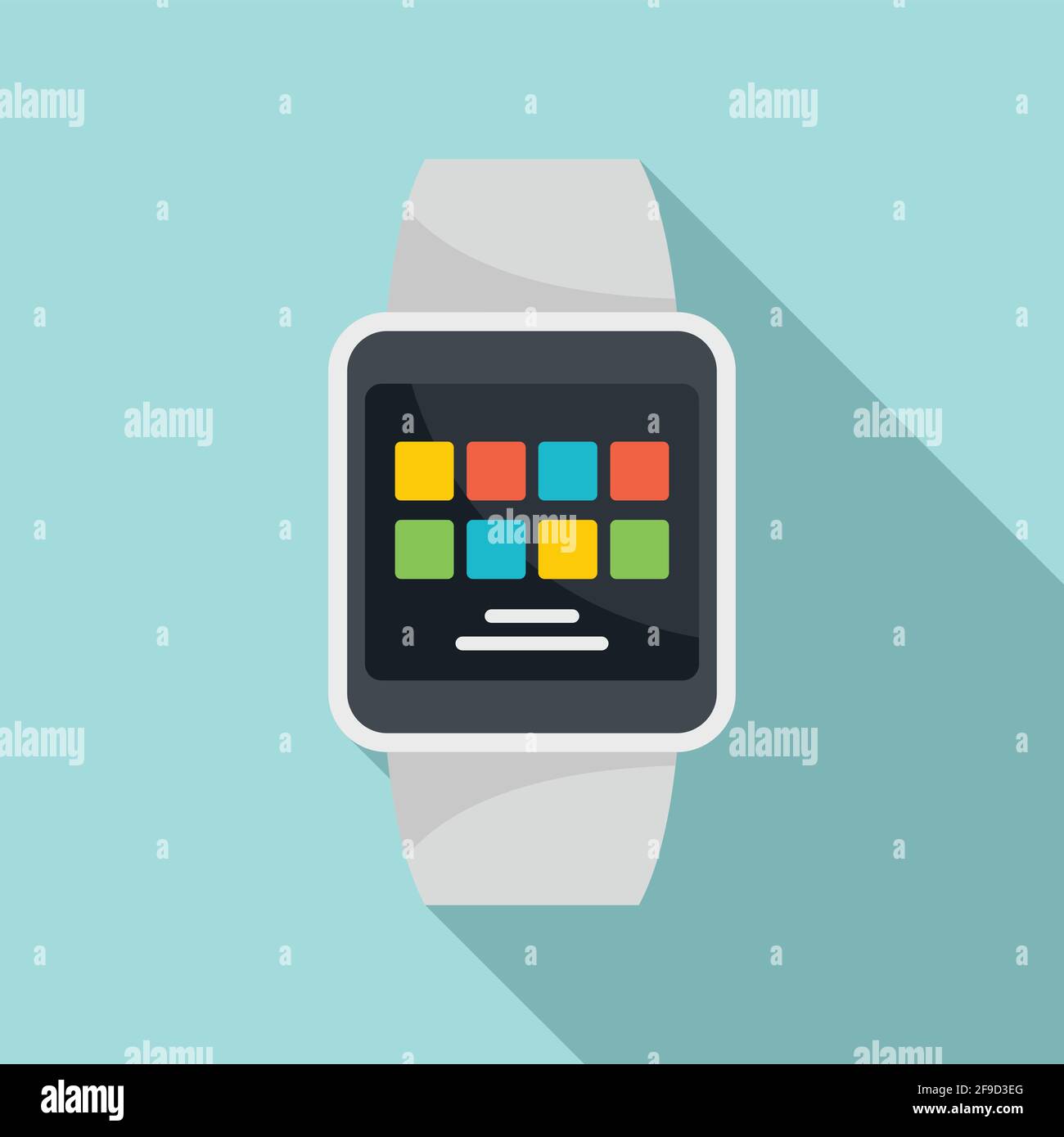 Modern smartwatch system icon, flat style Stock Vector Image & Art - Alamy