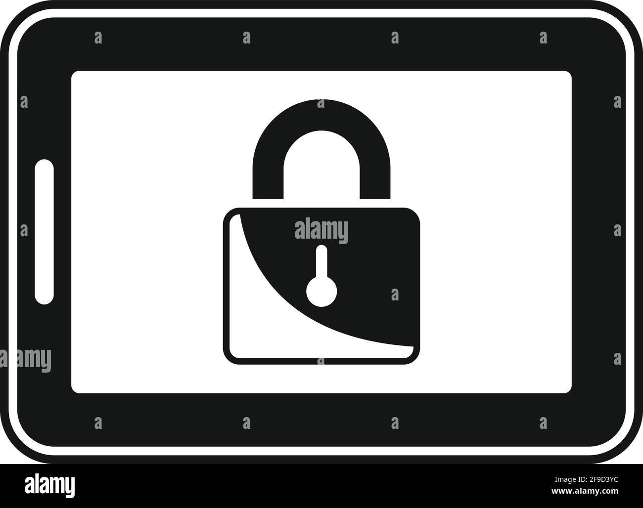 Locked tablet icon, simple style Stock Vector Image & Art - Alamy