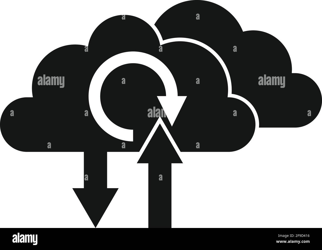 Update software from cloud icon, simple style Stock Vector Image & Art ...