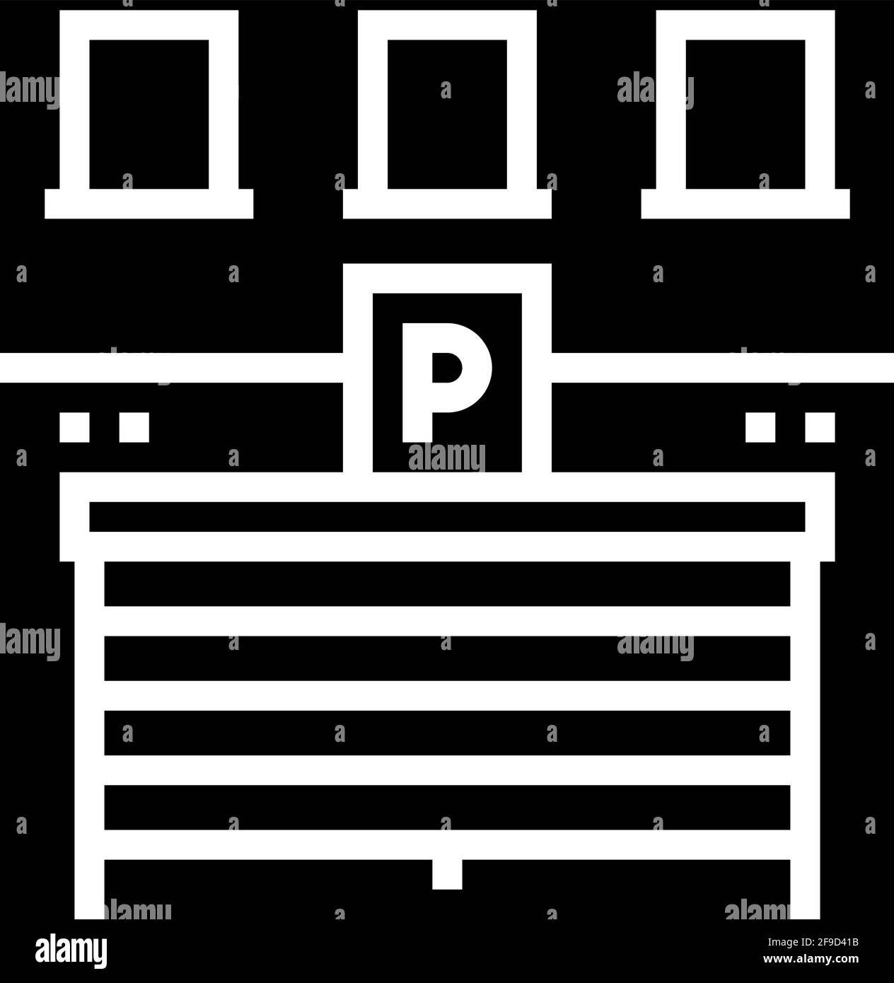 building parking line icon vector illustration Stock Vector Image & Art ...