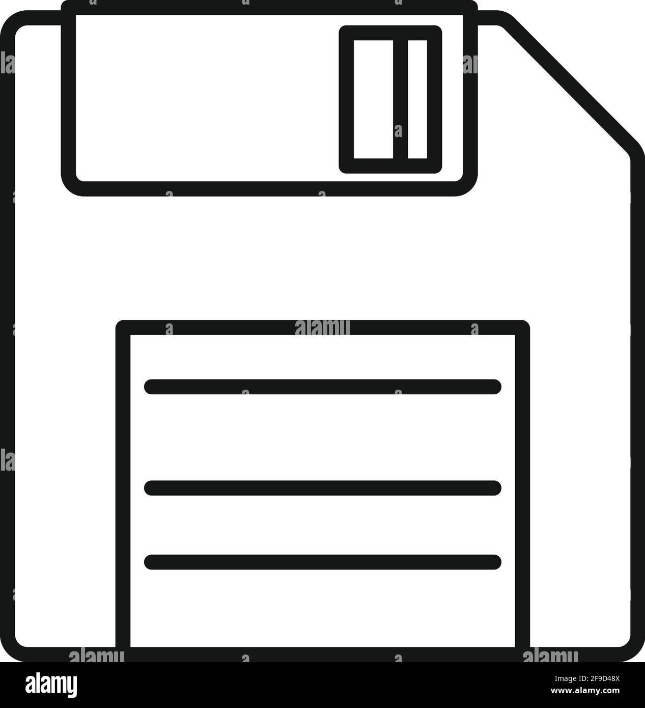 Floppy disk icon, outline style Stock Vector Image & Art - Alamy