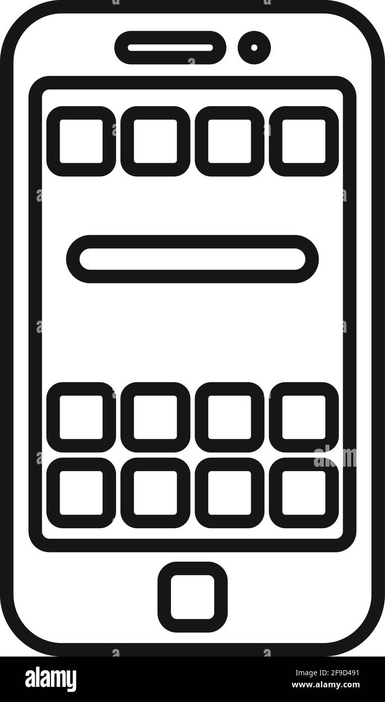 Smartphone software icon, outline style Stock Vector Image & Art - Alamy
