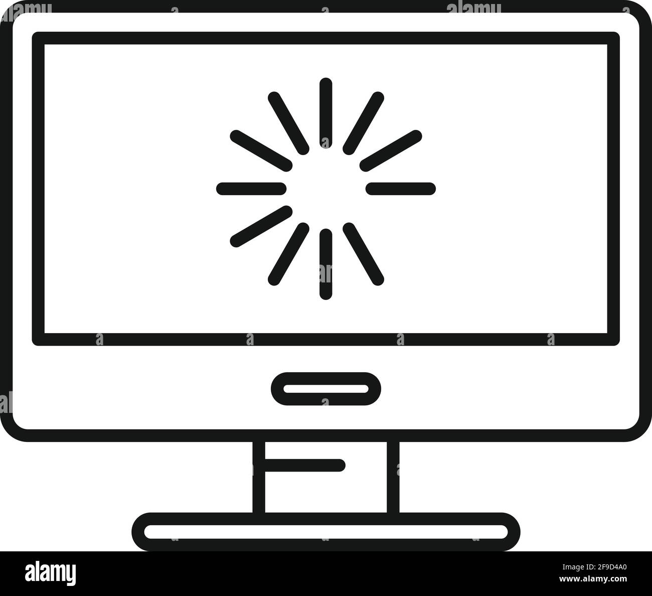 Pc update system icon, outline style Stock Vector Image & Art - Alamy