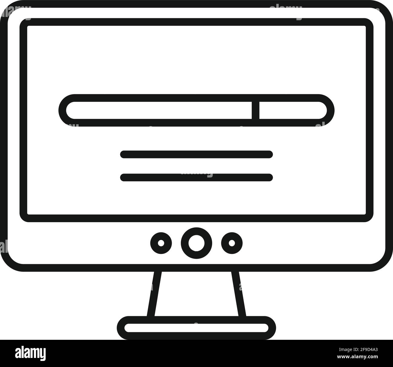 Loading pc software icon, outline style Stock Vector Image & Art - Alamy