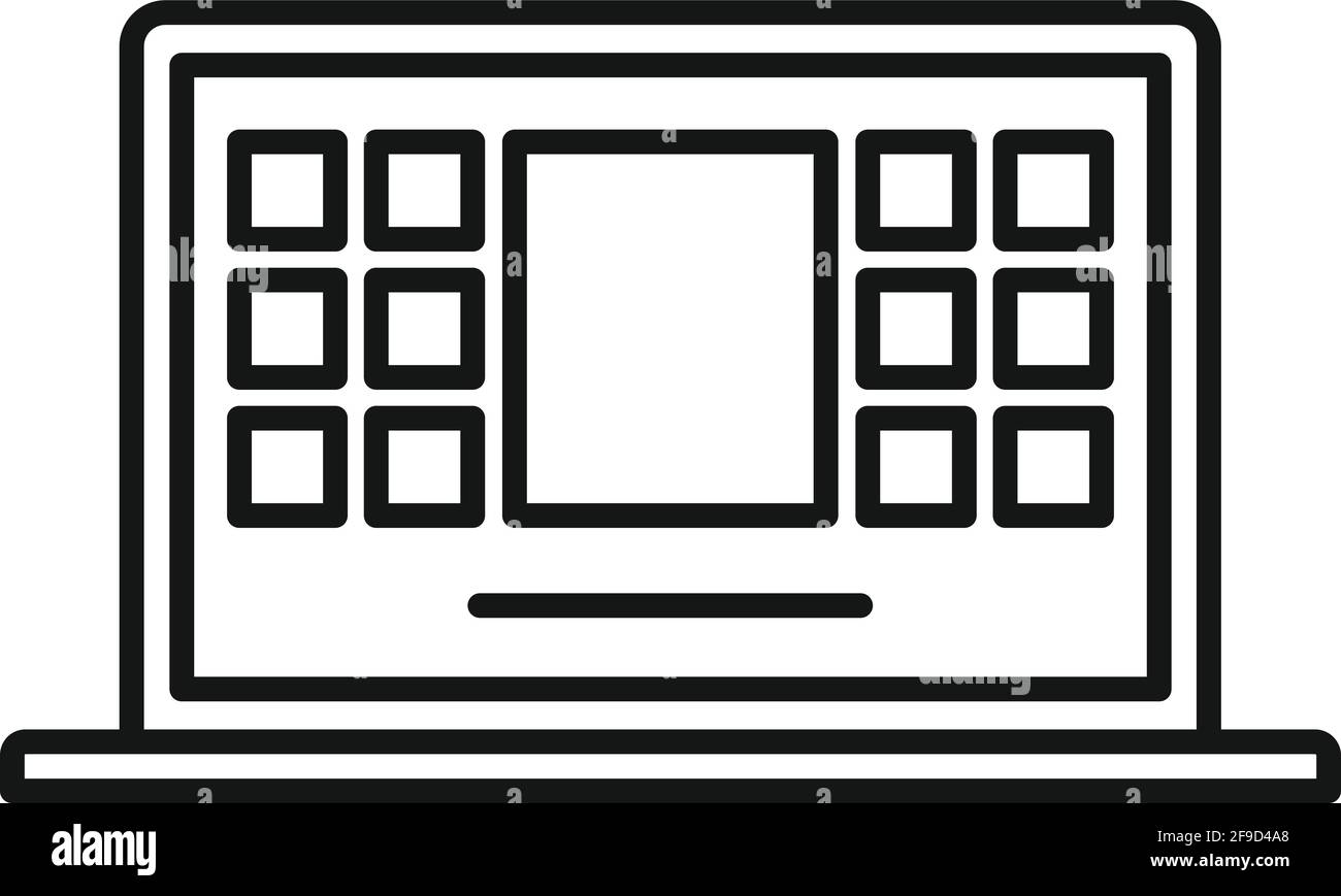 Laptop system icon, outline style Stock Vector Image & Art - Alamy