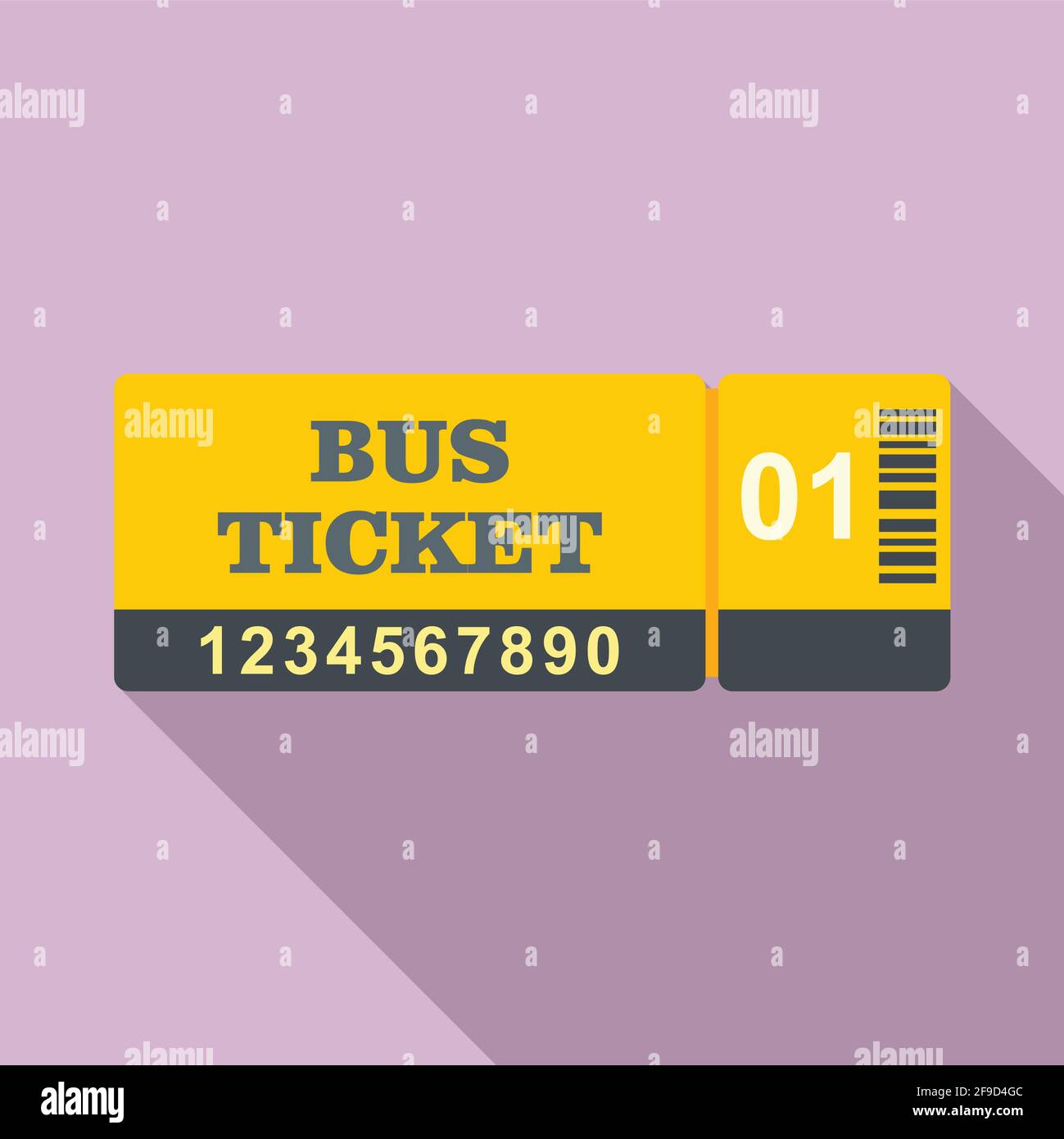 Control bus ticket icon, flat style Stock Vector Image & Art - Alamy