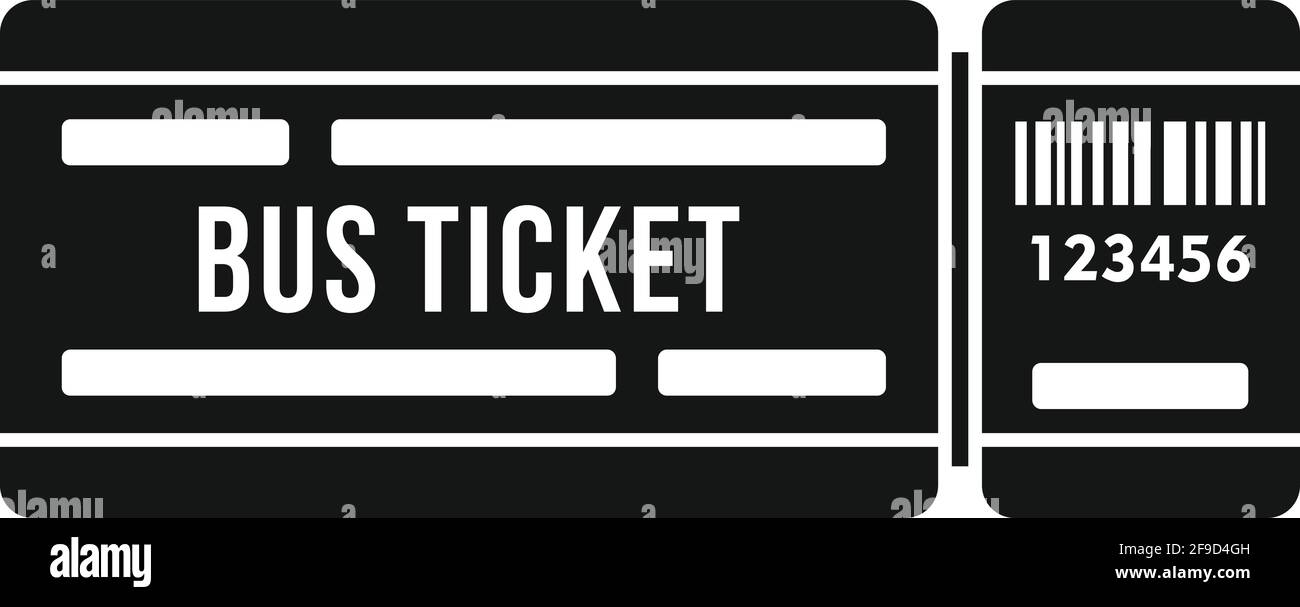 Bus ticket event icon, simple style Stock Vector Image & Art - Alamy