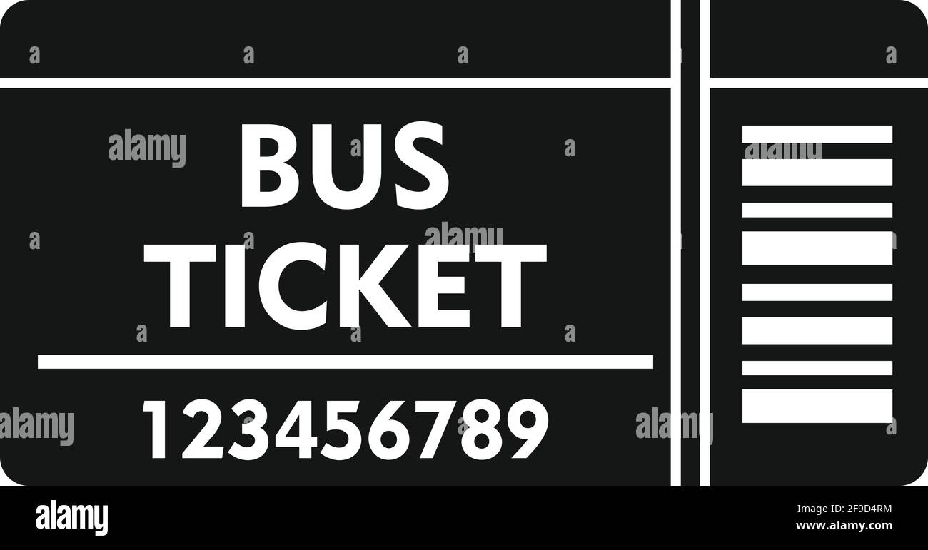 Paper bus ticket icon, simple style Stock Vector Image & Art - Alamy