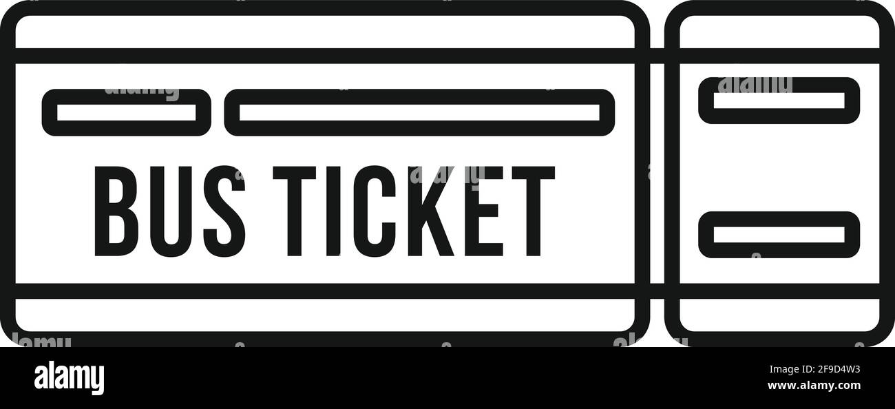 Card bus ticket icon, outline style Stock Vector Image & Art - Alamy