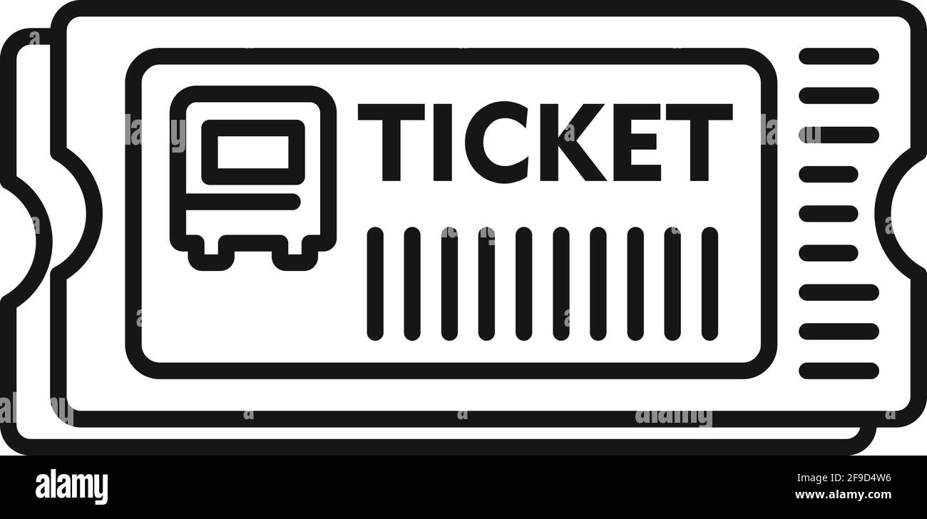 Delivery bus ticket icon, outline style Stock Vector Image & Art - Alamy