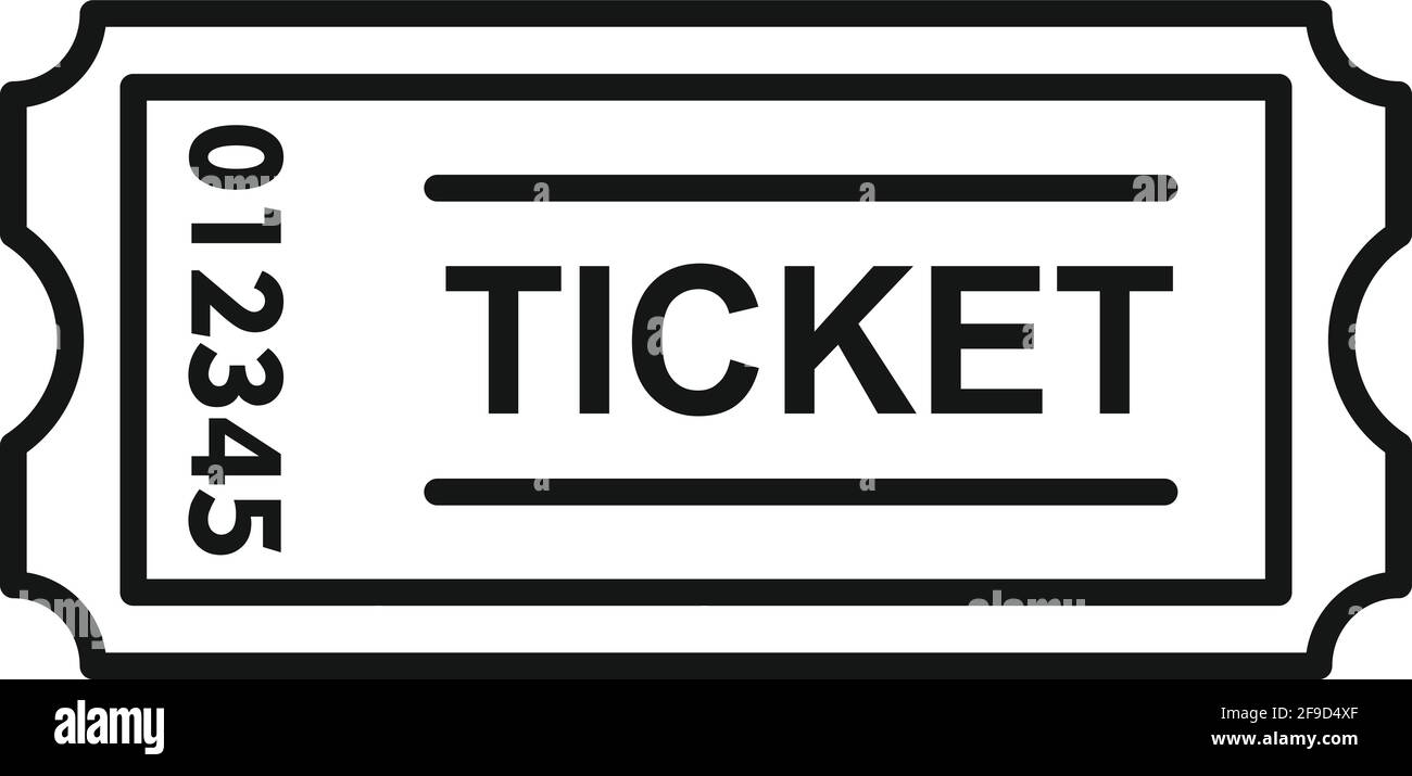 Railway ticket icon outline Stock Vector Images - Alamy