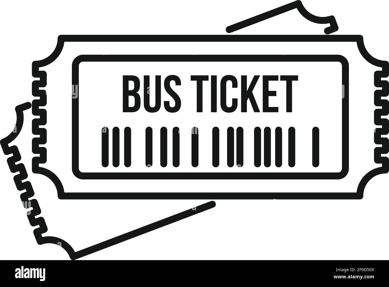 Control bus ticket icon, outline style Stock Vector Image & Art - Alamy