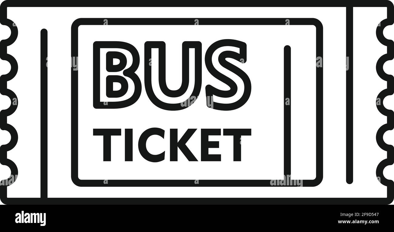 Pass bus ticket icon, outline style Stock Vector Image & Art - Alamy