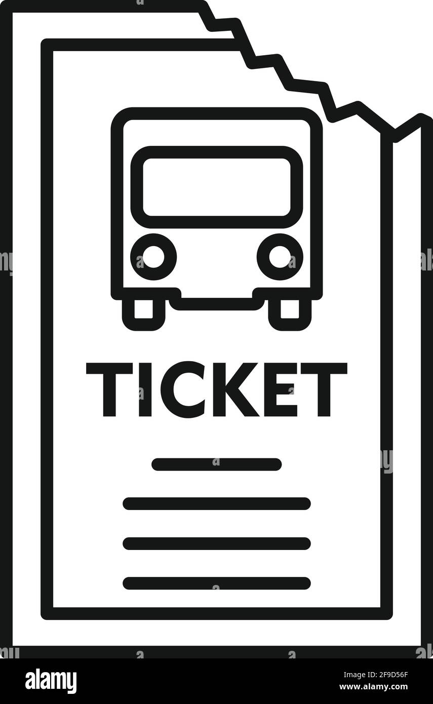 Railway ticket icon outline Stock Vector Images - Alamy