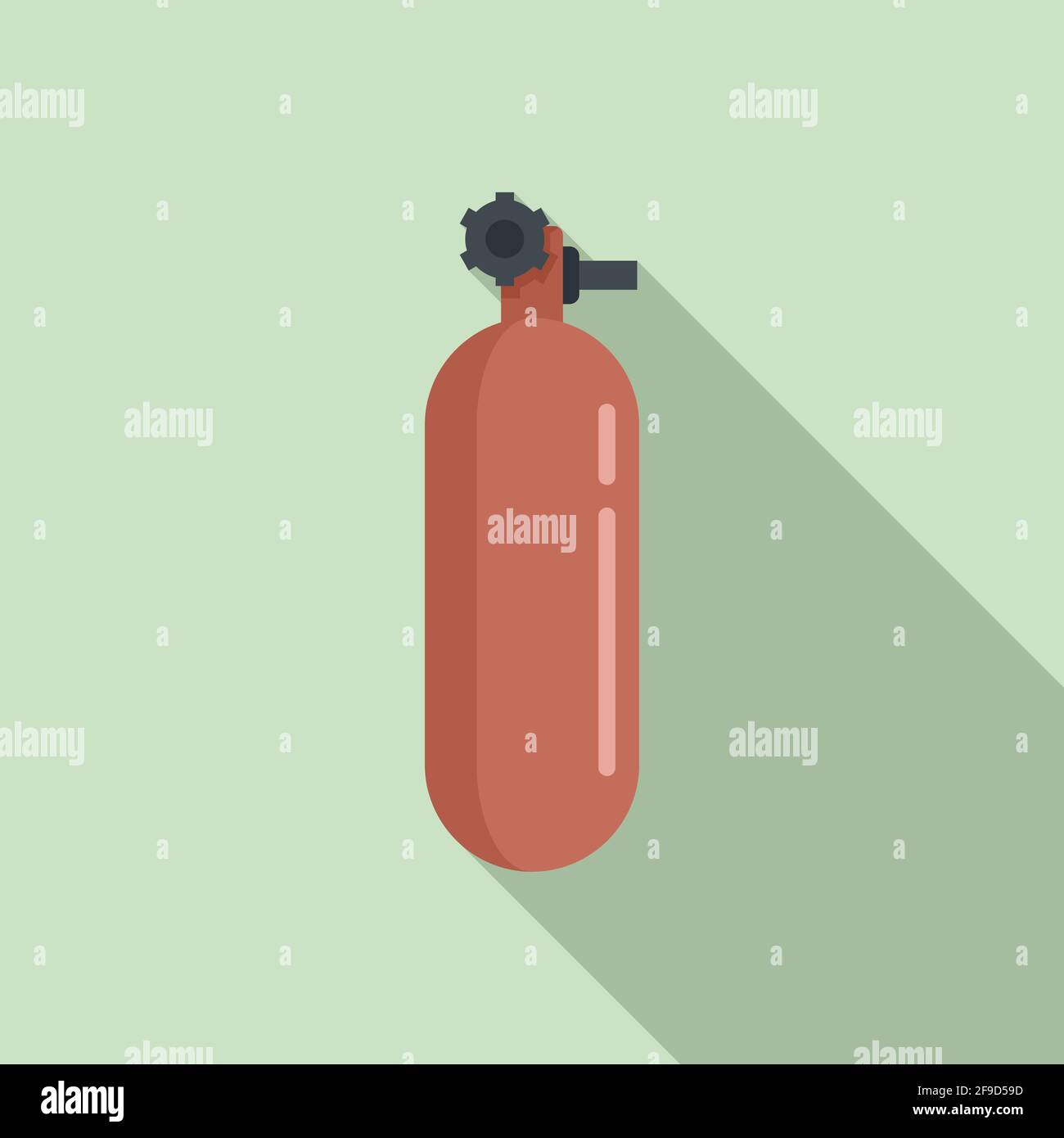 Oxygen tank icon, flat style Stock Vector Image & Art - Alamy