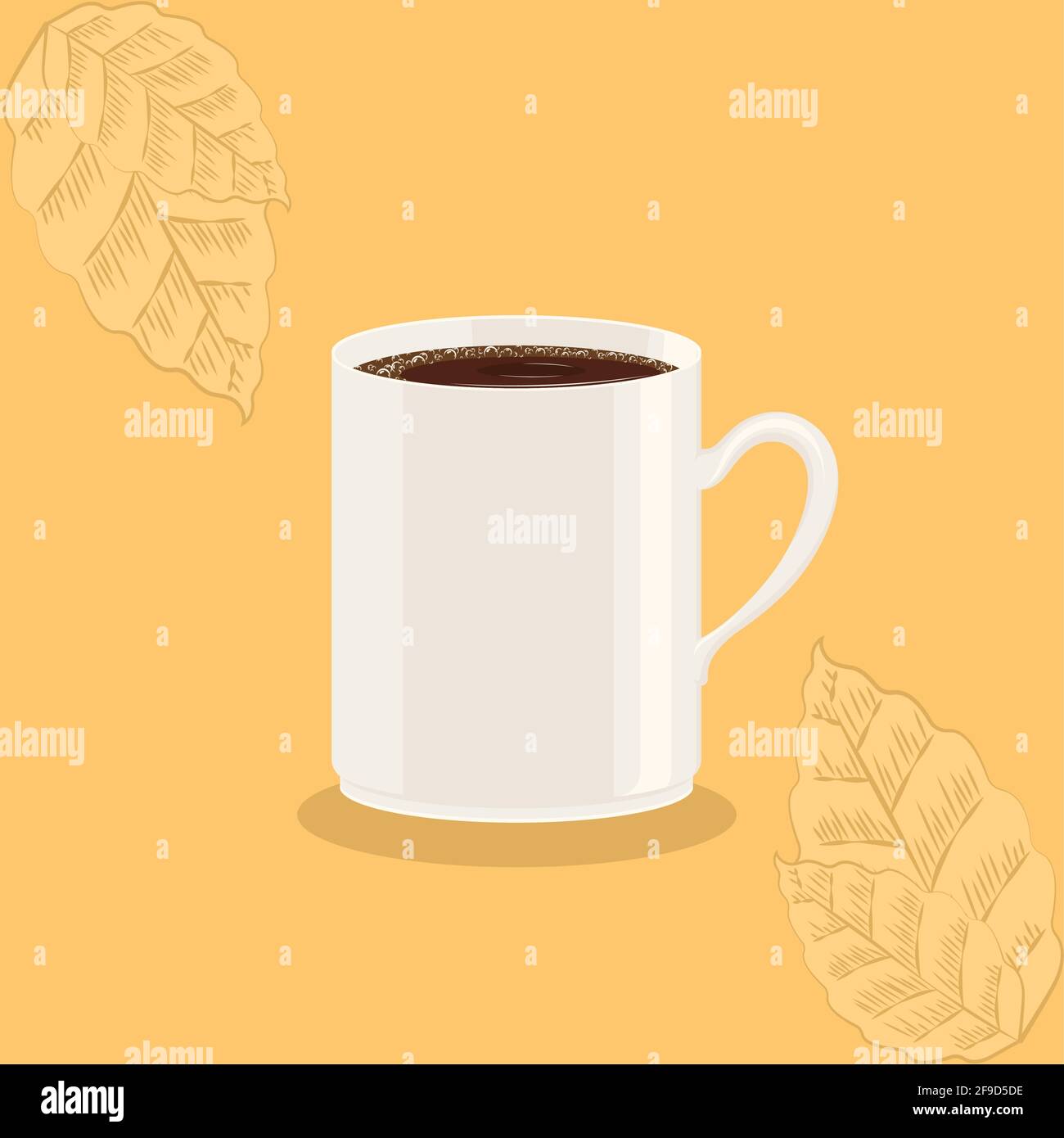 Isolated coffee cup. Hot beverage - Vector illustration Stock Vector ...