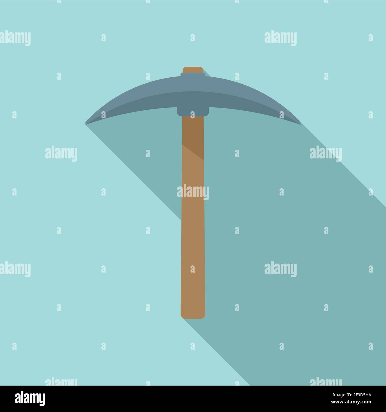 Shovel pickaxe flat white Stock Vector Images - Alamy