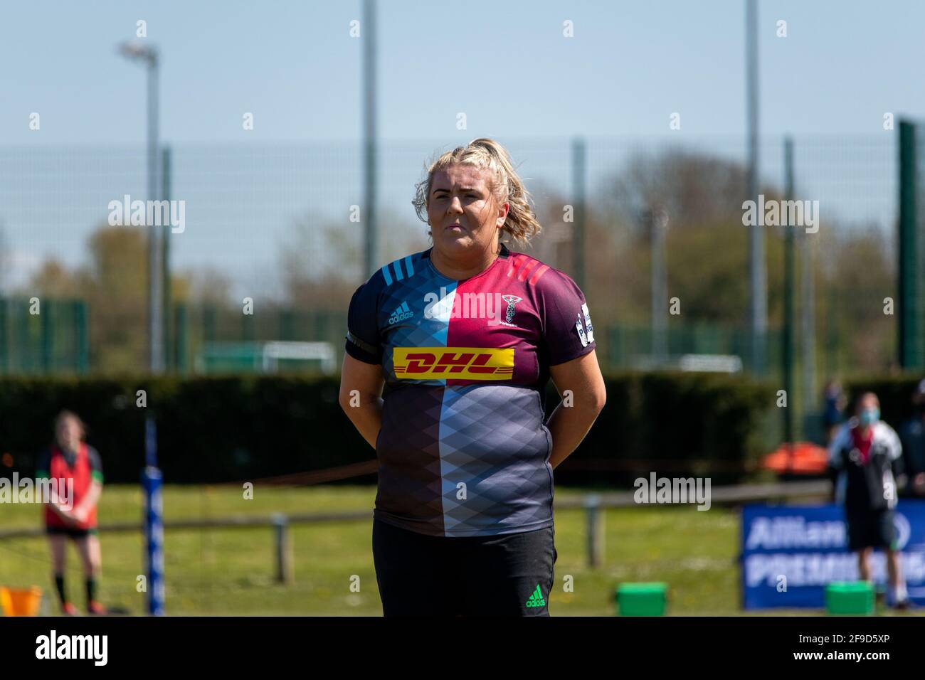 Guildford, UK. 17th Apr, 2021. Hannah Duffy (1 Harlequins Women) prior ...