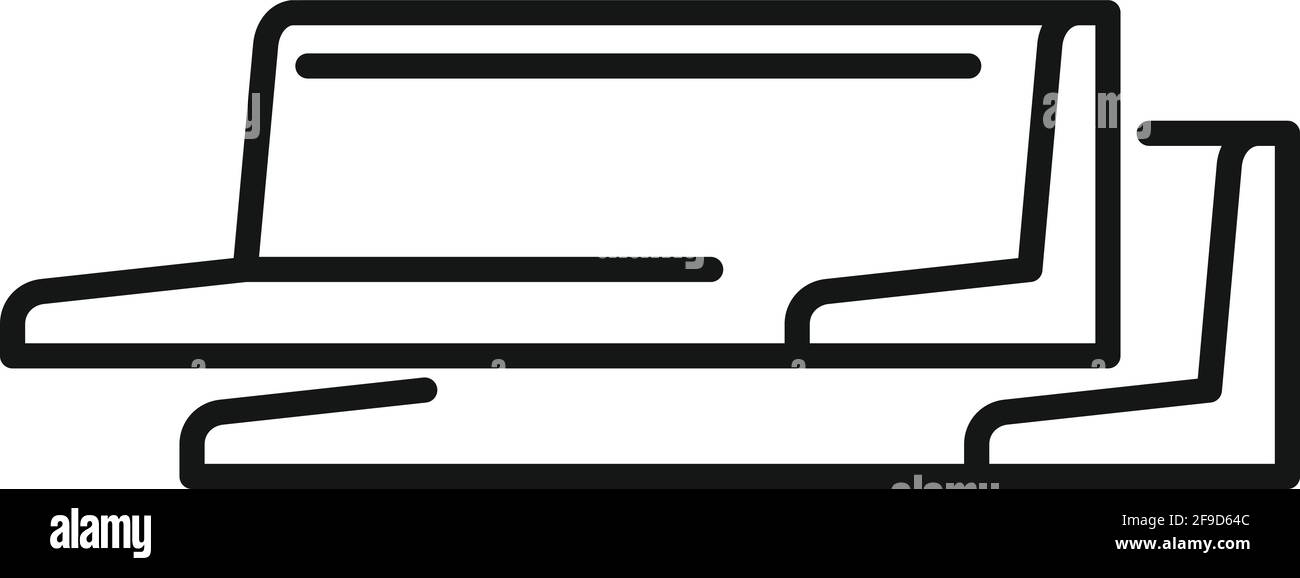 Metal bars icon outline Cut Out Stock Images & Pictures - Alamy