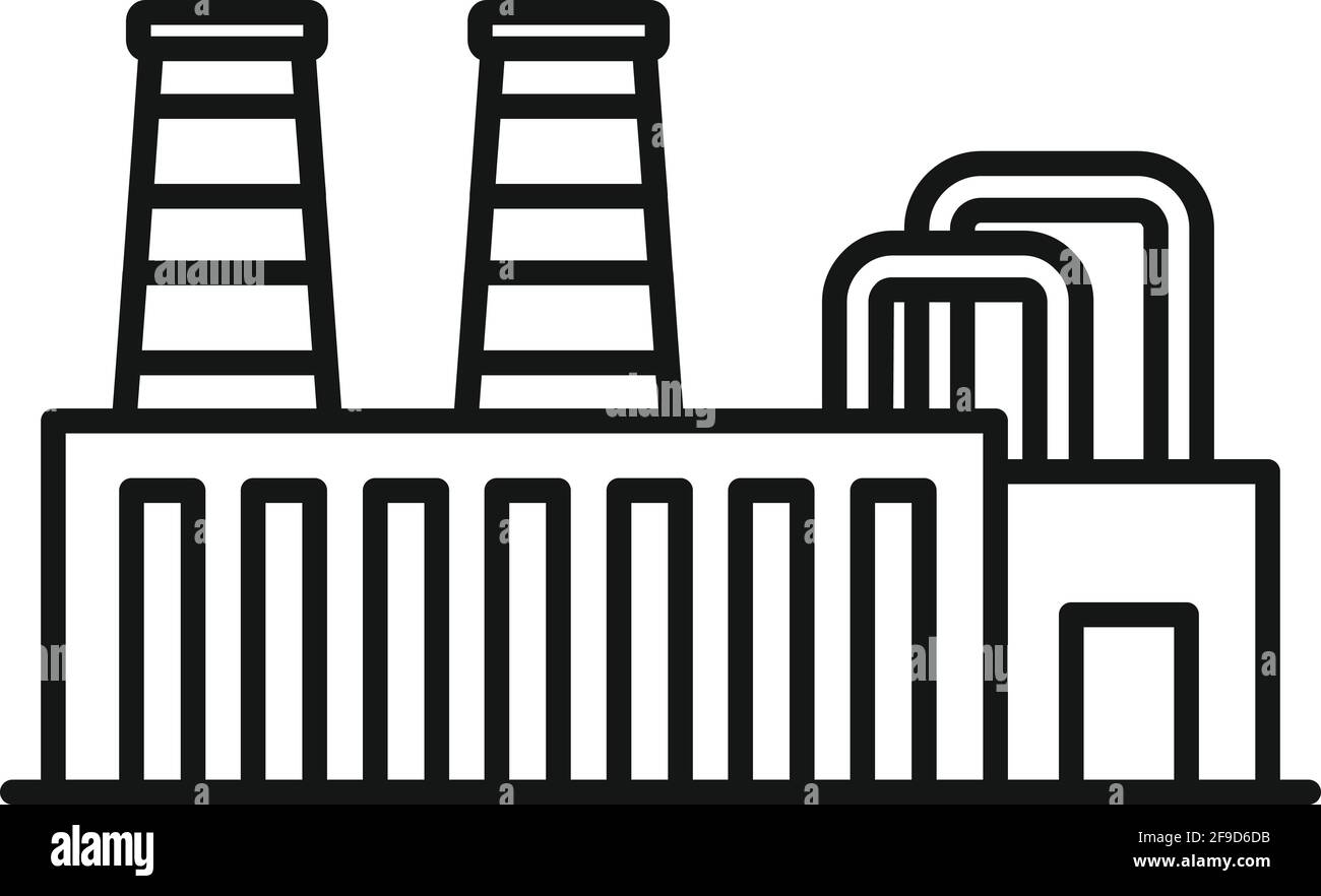 Steel factory icon, outline style Stock Vector Image & Art - Alamy