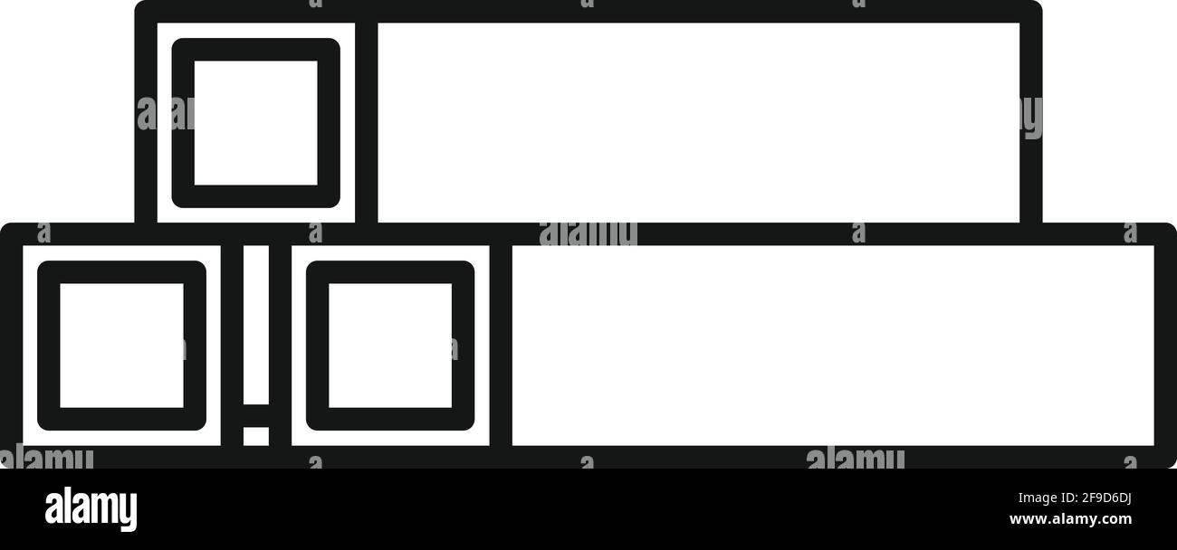 Structural metal bars icon, outline style Stock Vector Image & Art - Alamy